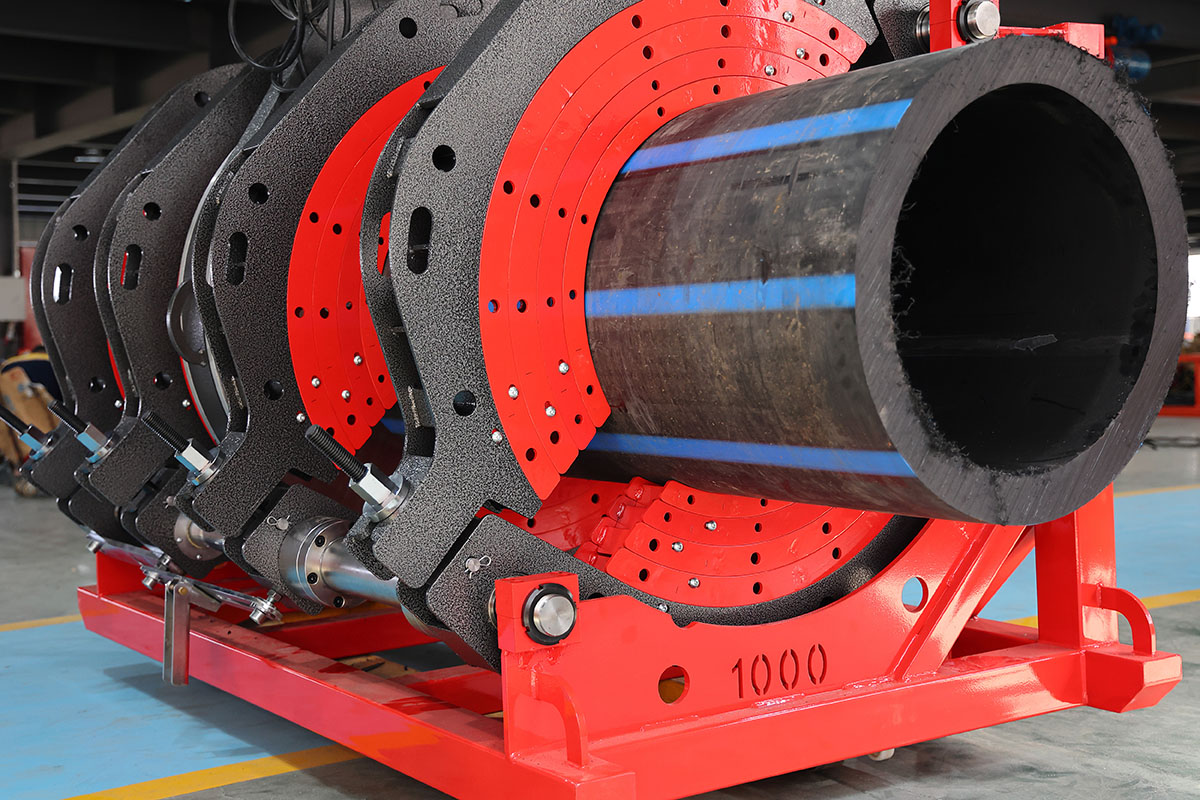 WP1000A HDPE pipe butt fusion welding machine pipe trimming test ...